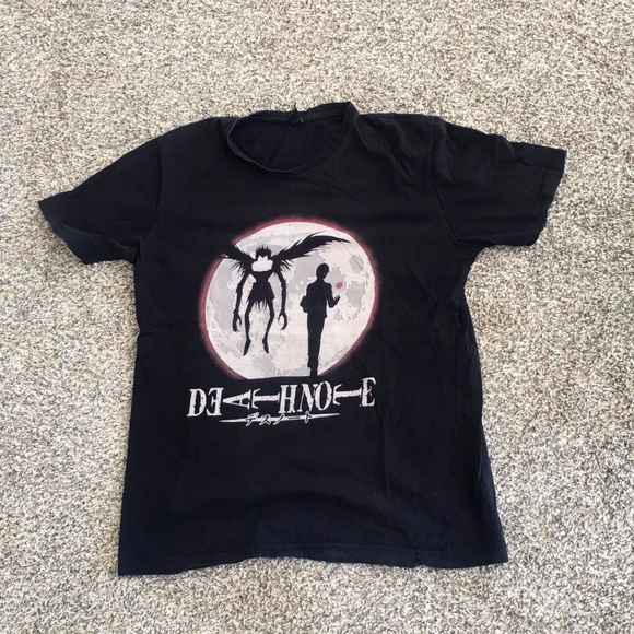 Shirts | Anime Death Note Tshirt Black Tshirt Bnha Mha Light Yagami ...